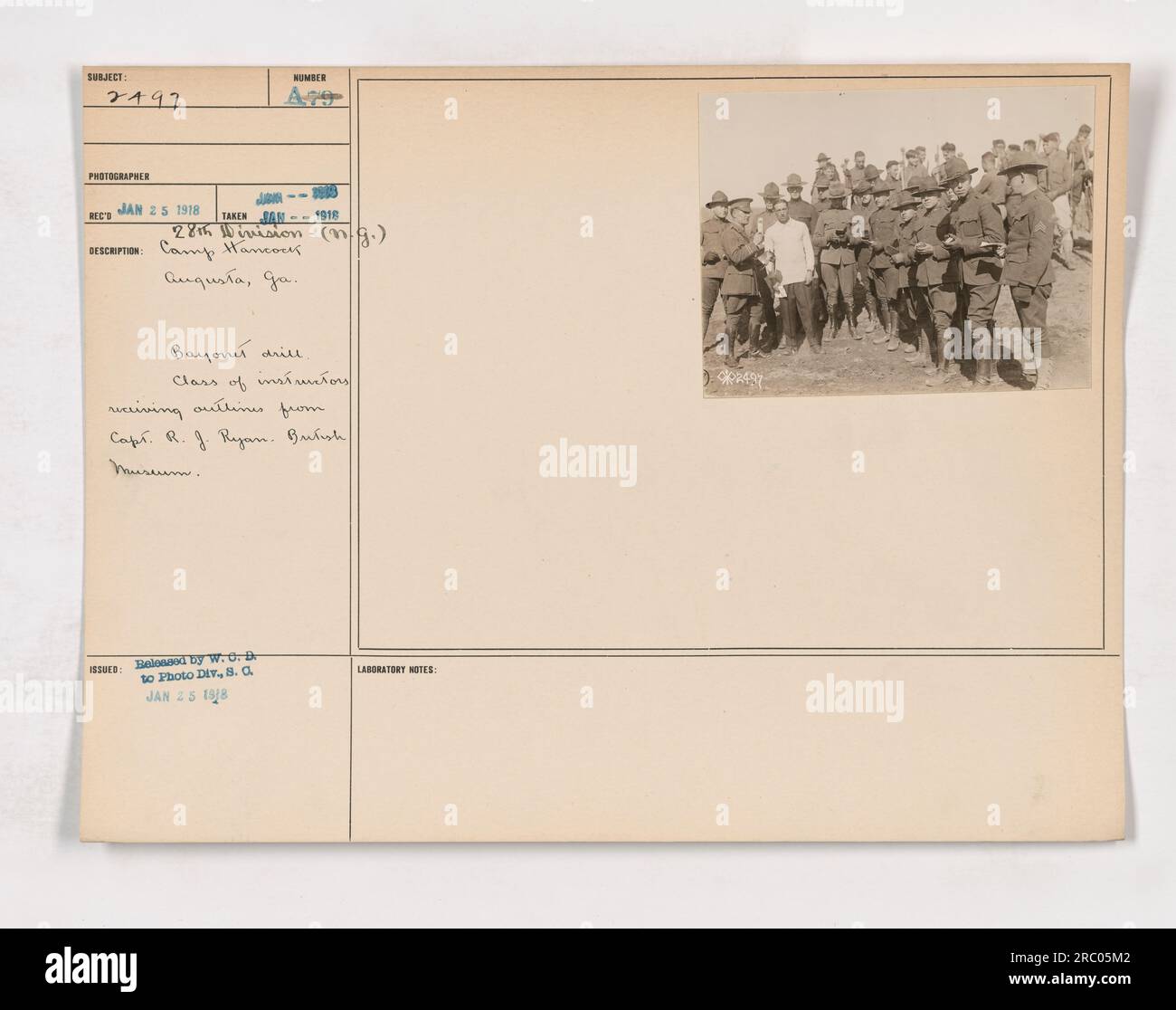 Instructors at Camp Hancock in Augusta, GA, receiving outlines for a ...