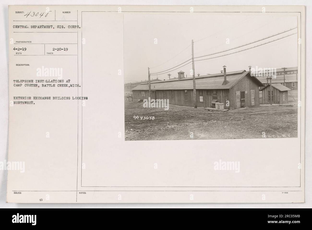 This photograph depicts an exterior view of the telephone exchange ...