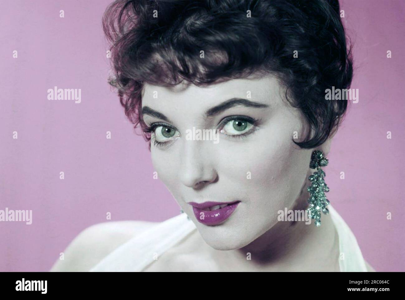 JOAN COLLINS English film and TV actress about 1957 Stock Photo - Alamy