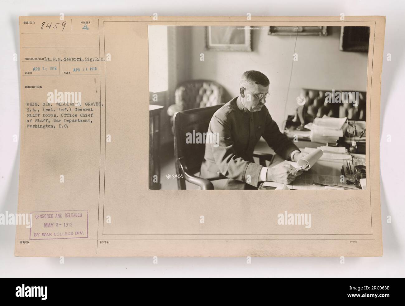 Brig. Gen. William S. Graves, a member of the General Staff Corps in ...
