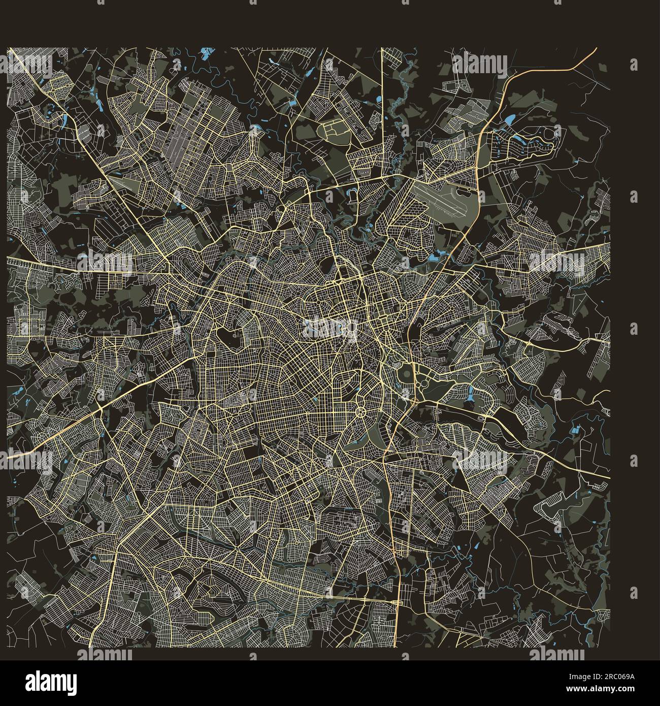 Vector City Map of Goiânia, State of Goiás, Brazil Stock Vector Image ...