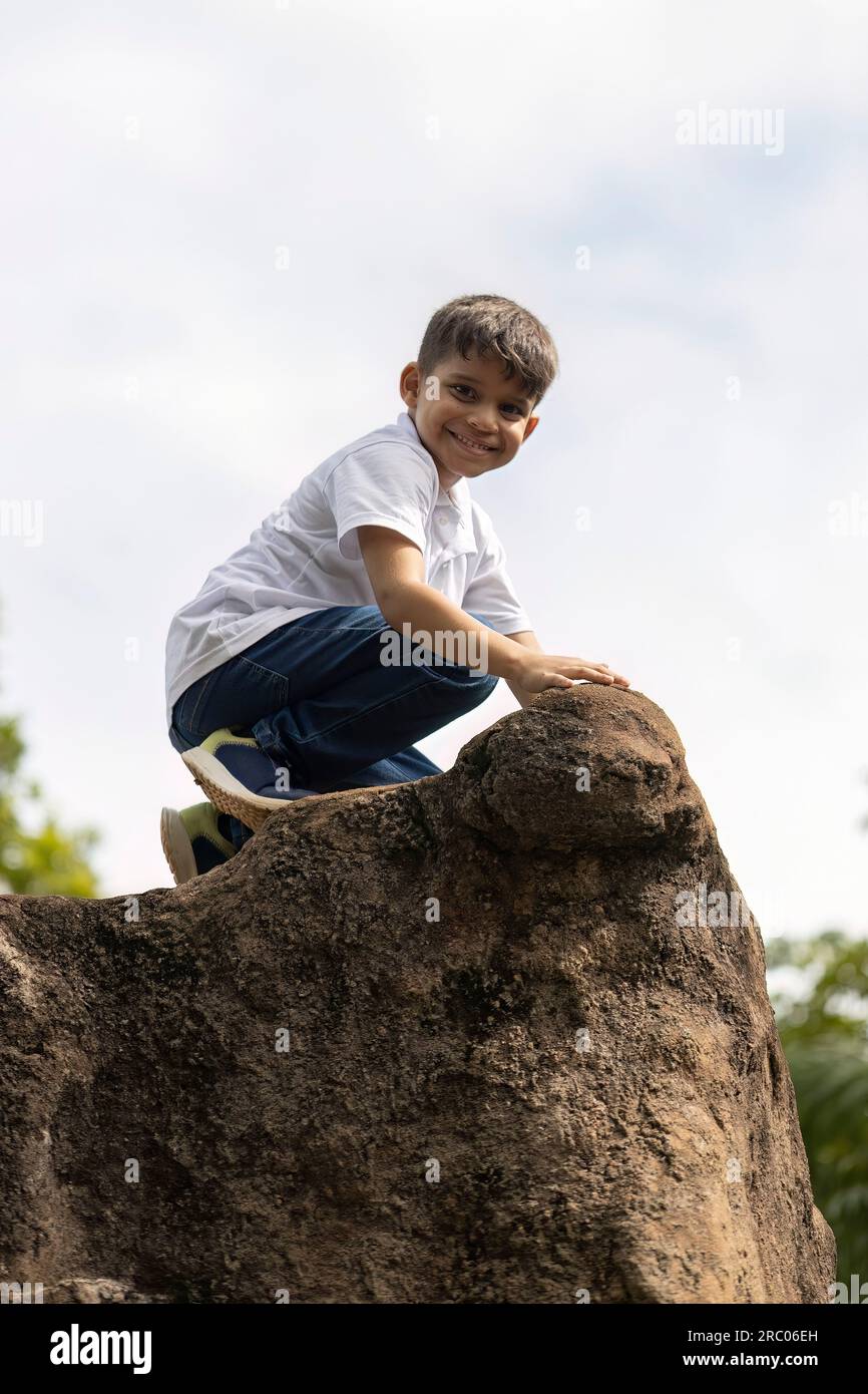 Boy in blue jeans hi-res stock photography and images - Alamy