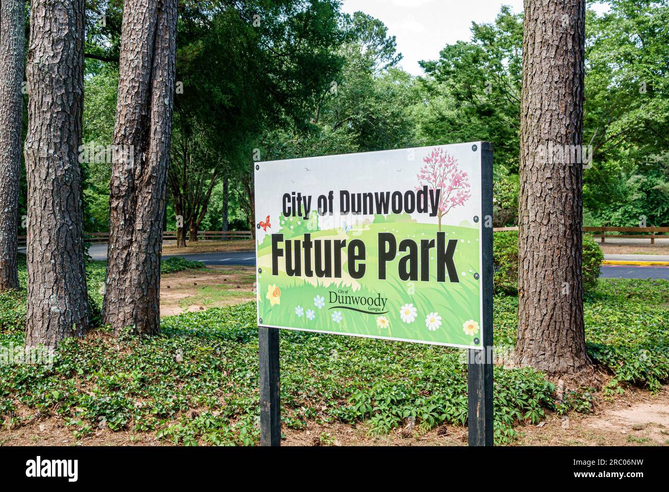 Dunwoody Atlanta Georgia,generic future park sign Stock Photo - Alamy