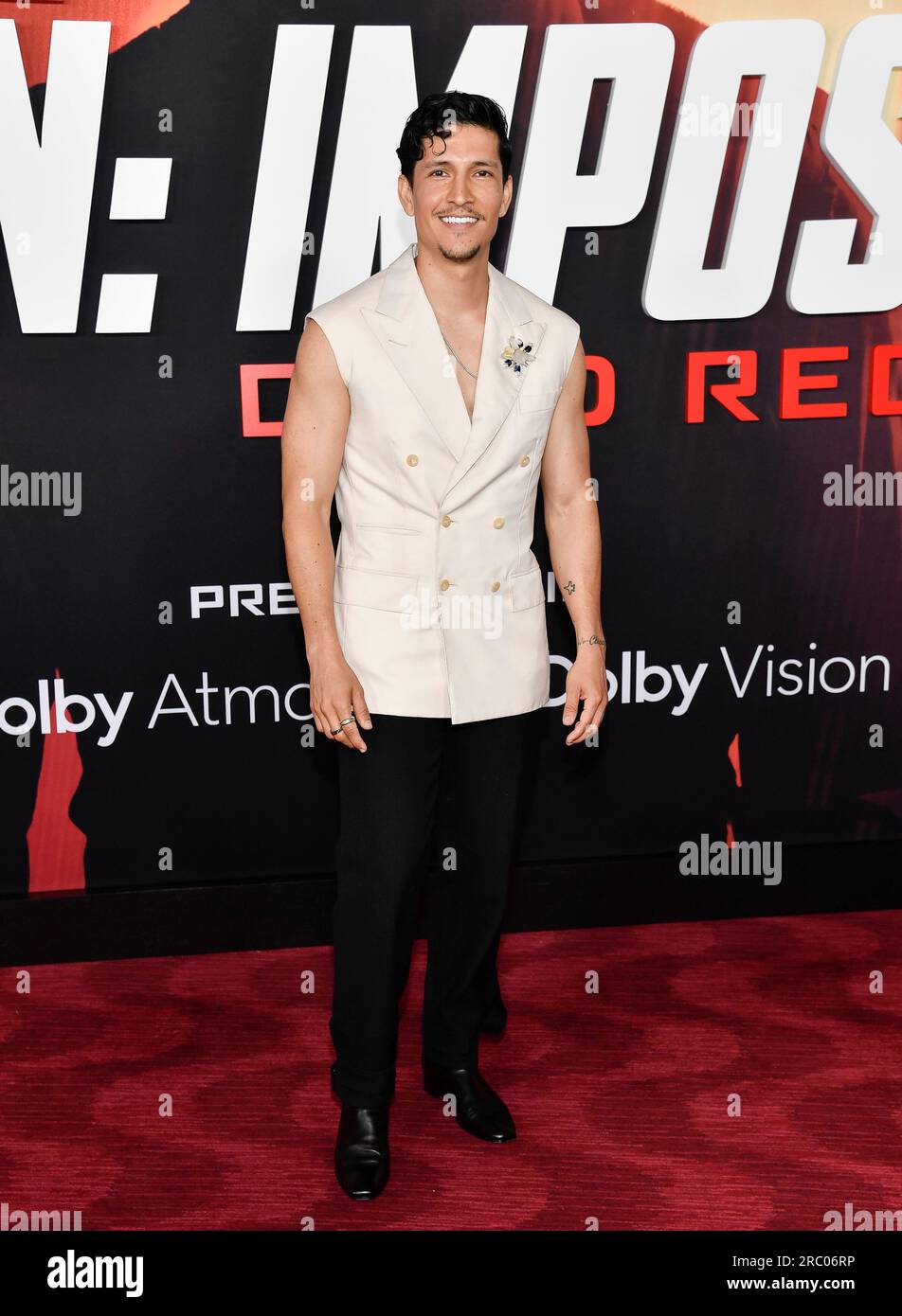 Danny Ramirez attends the premiere of "Mission: Impossible - Dead ...