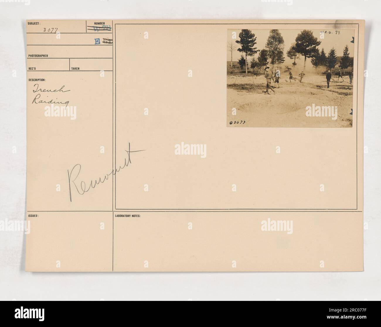 Soldiers participating in trench raiding during World War One. This ...