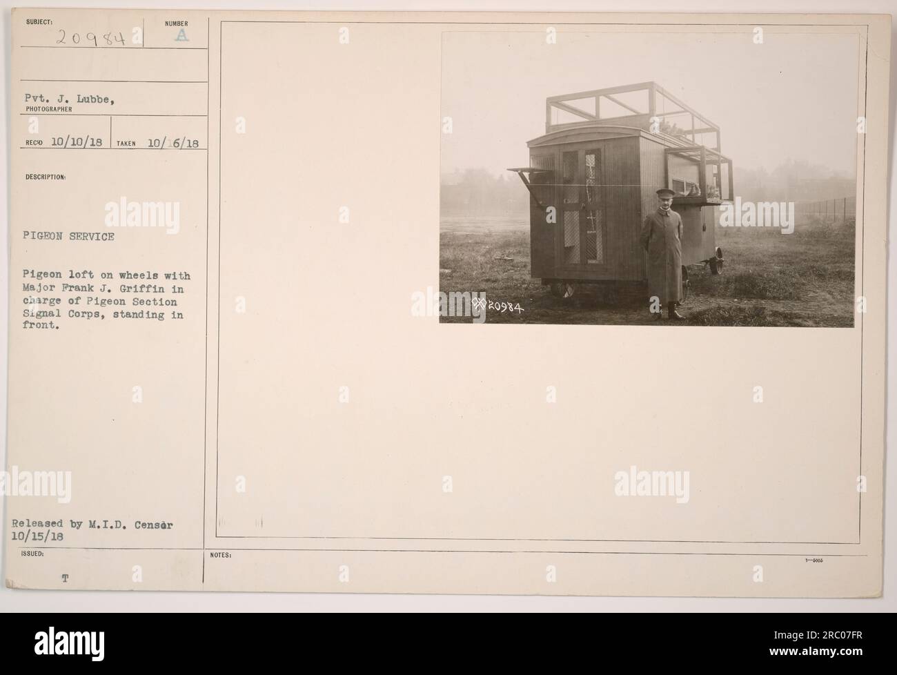 Pvt. J. Lubbe took this photograph on October 16, 1918 and it was ...