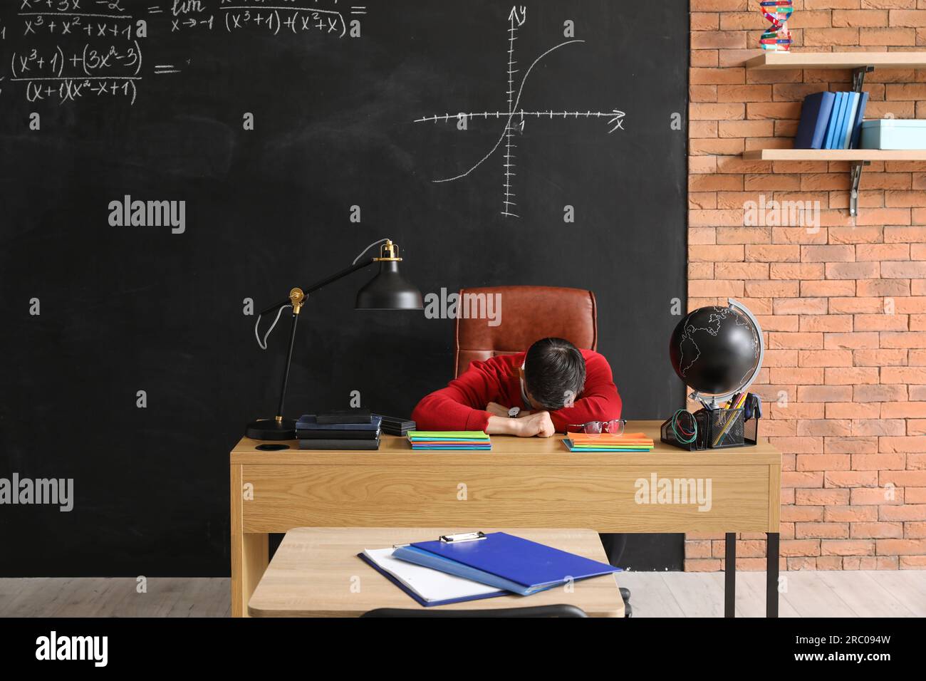 Teacher sleeping classroom hi-res stock photography and images - Alamy