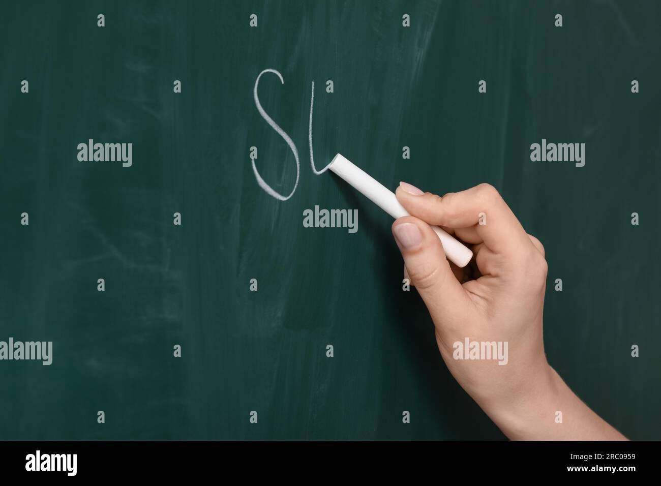 Hand Writing With Chalk
