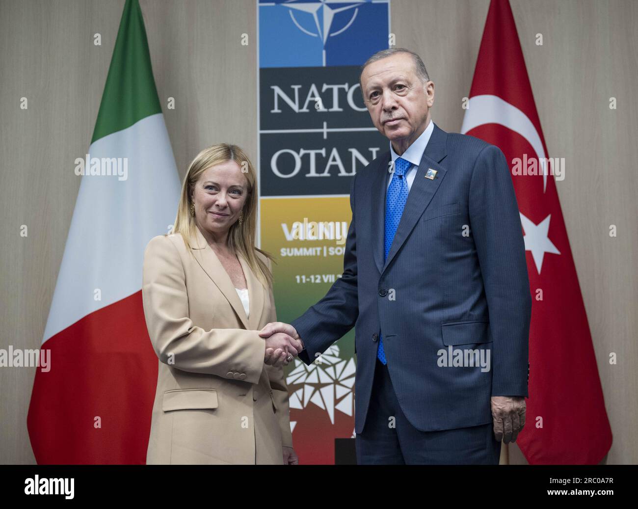 Vilnius, Lithuania. 11th July, 2023. Turkish President Recep Tayyip ...