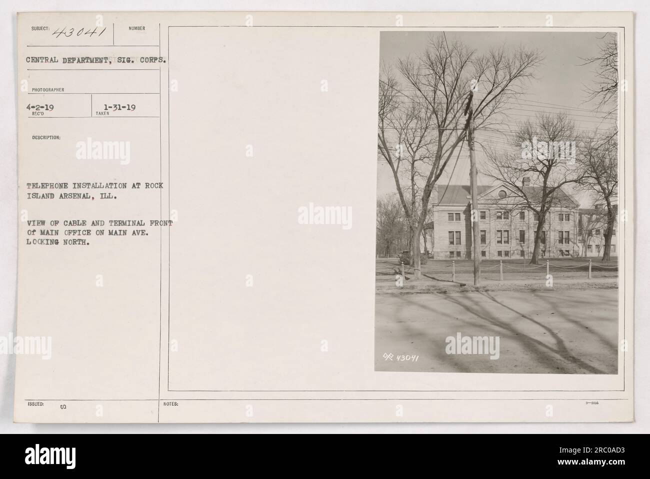Image of the cable and terminal front of the main office at Rock Island ...