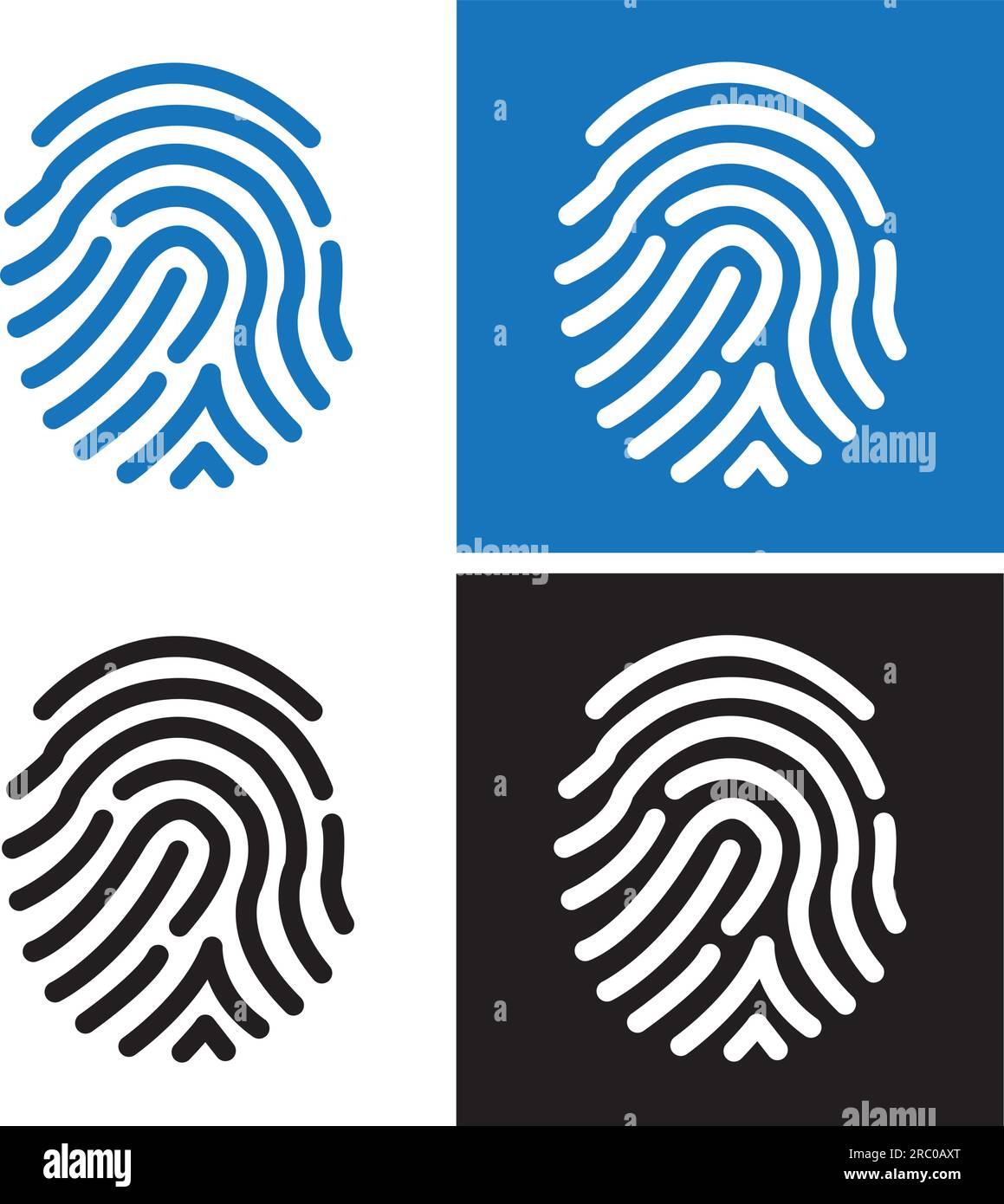 Four fingerprints on white , blue and black backgrounds Stock Vector ...