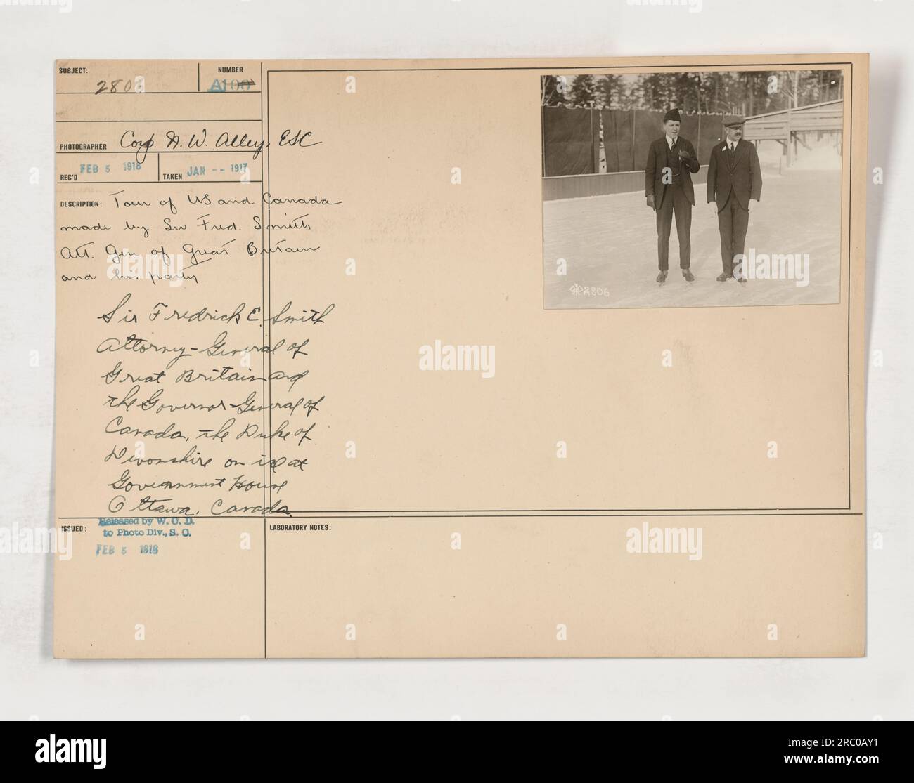 Sir Fred Smith, the Attorney General of Great Britain, and the Governor ...