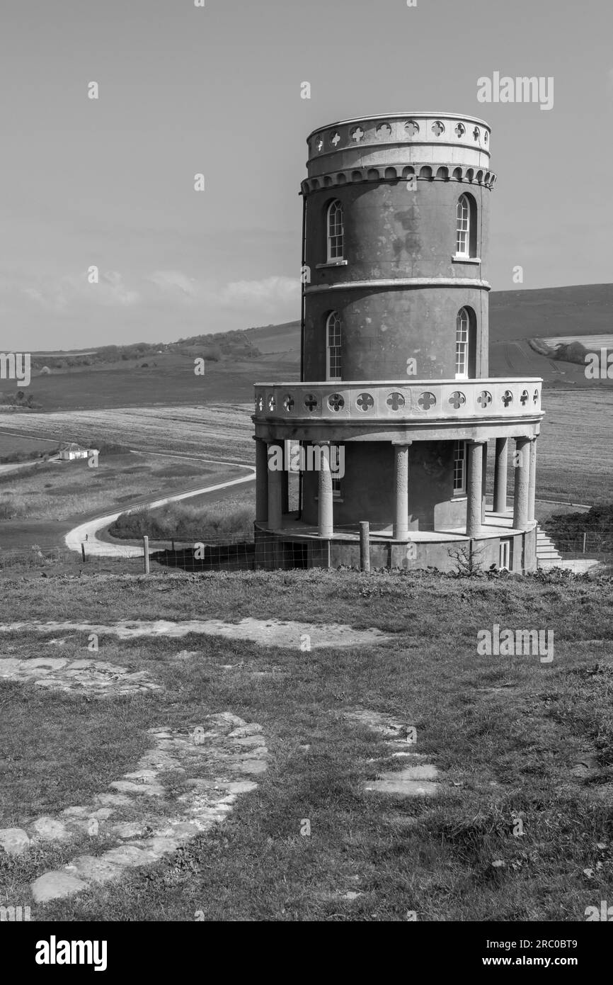Clavell Tower overlooking Kimmeridge Bay in Dorset Stock Photo - Alamy