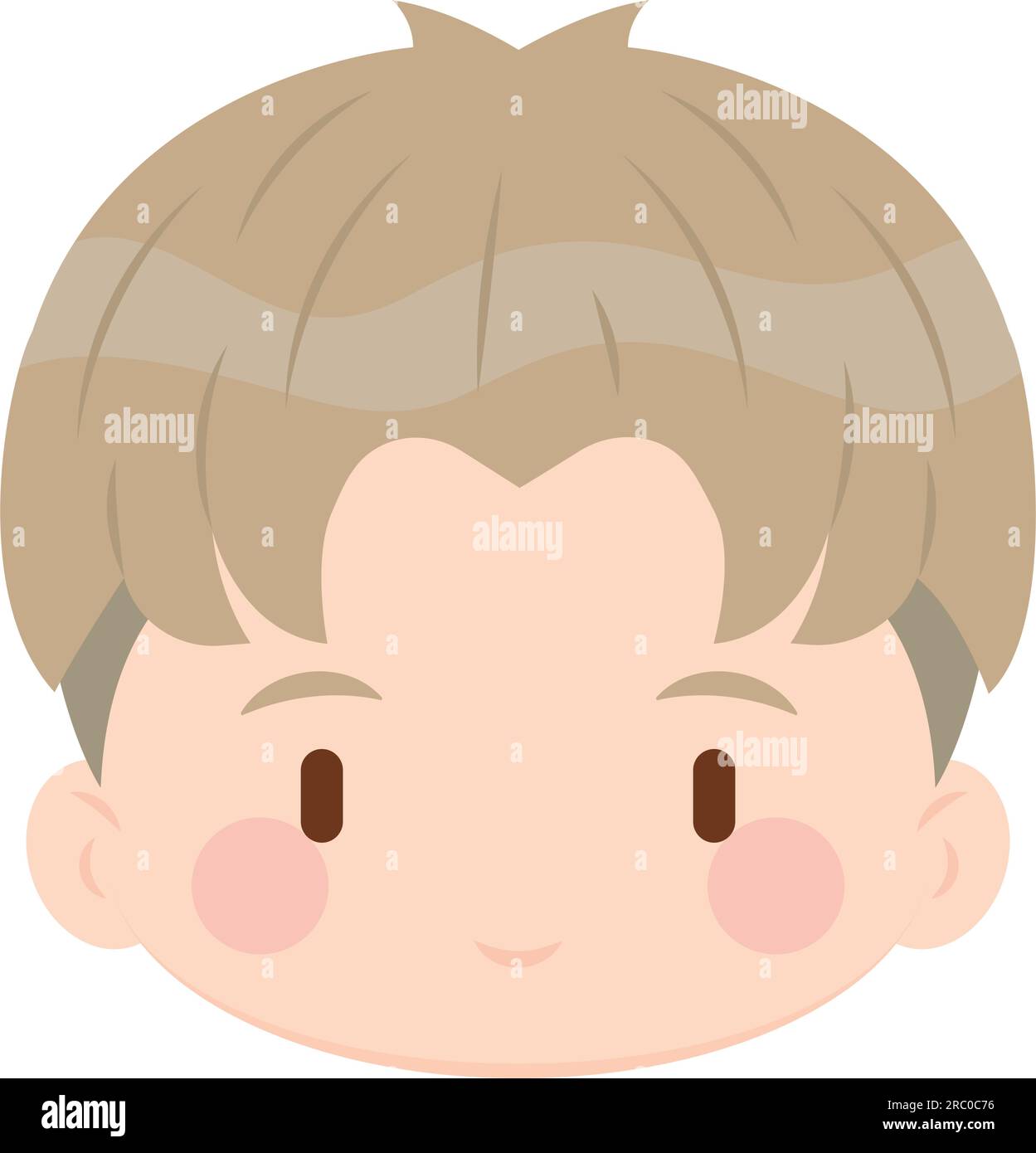 Isolated colored cute chibi male korean anime character Vector Stock ...
