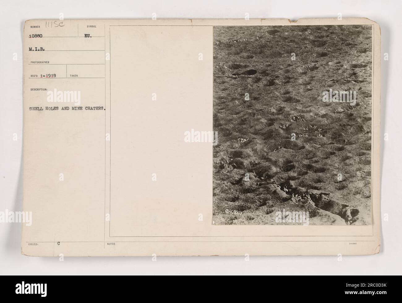 Shell holes and mine craters litter the landscape after intense ...