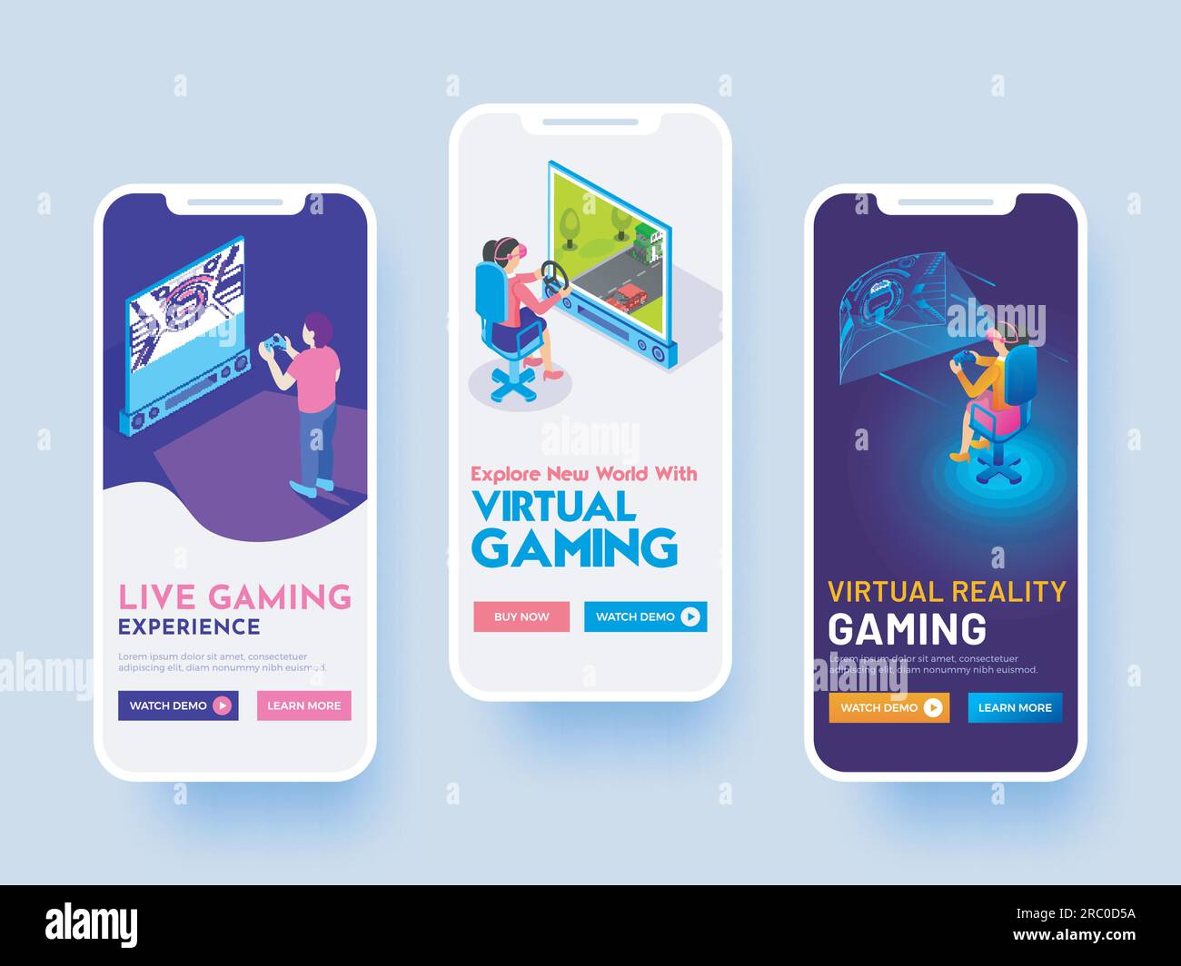 Gaming screen interface Stock Vector Images - Alamy