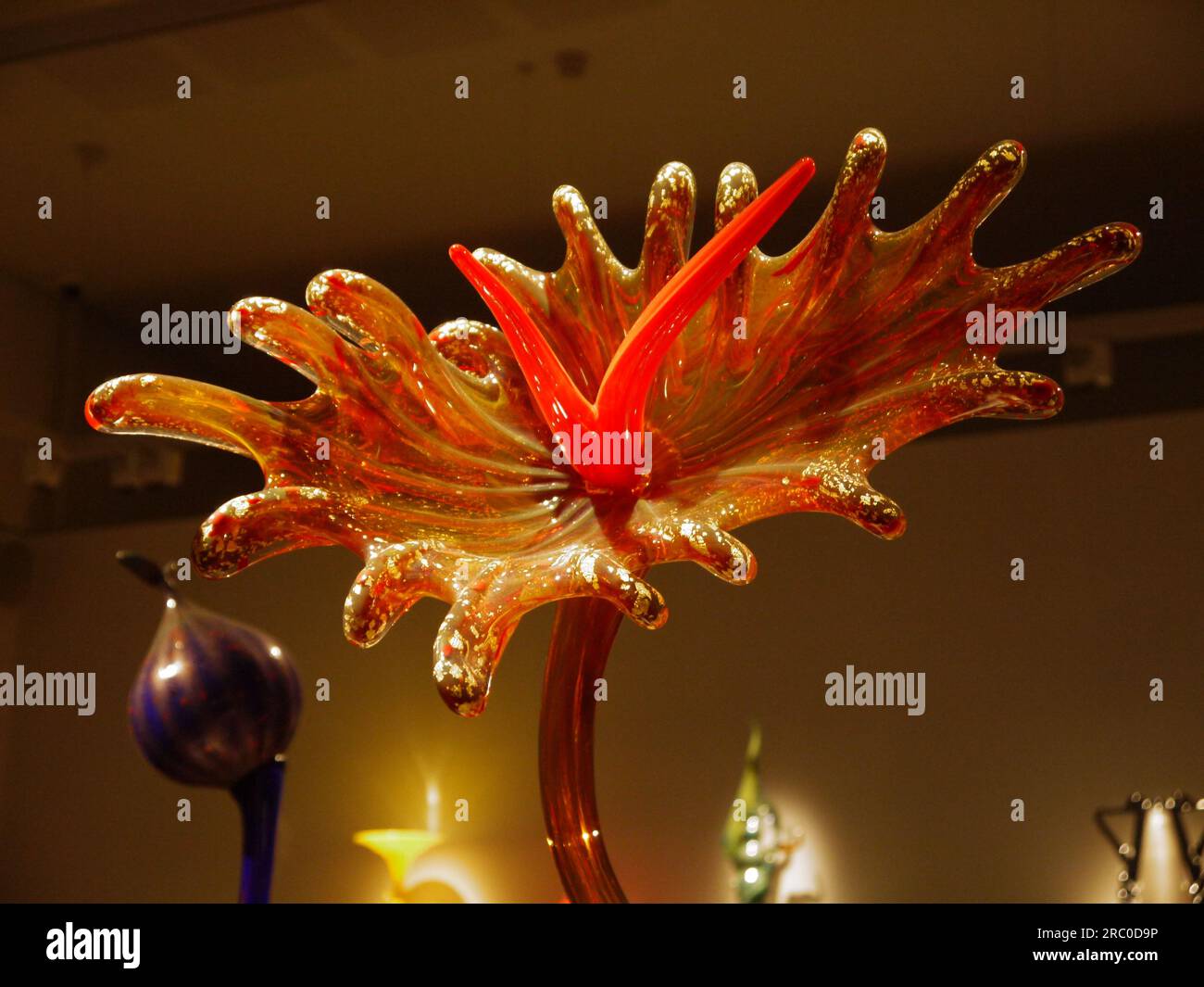 Detail from Golden Ikebana with Topaz Frog Foot Stem, 1991, by Dale ...