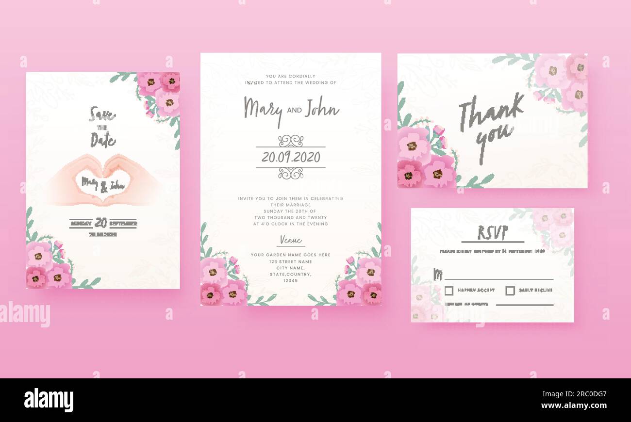 Floral wedding details Stock Vector Images - Alamy