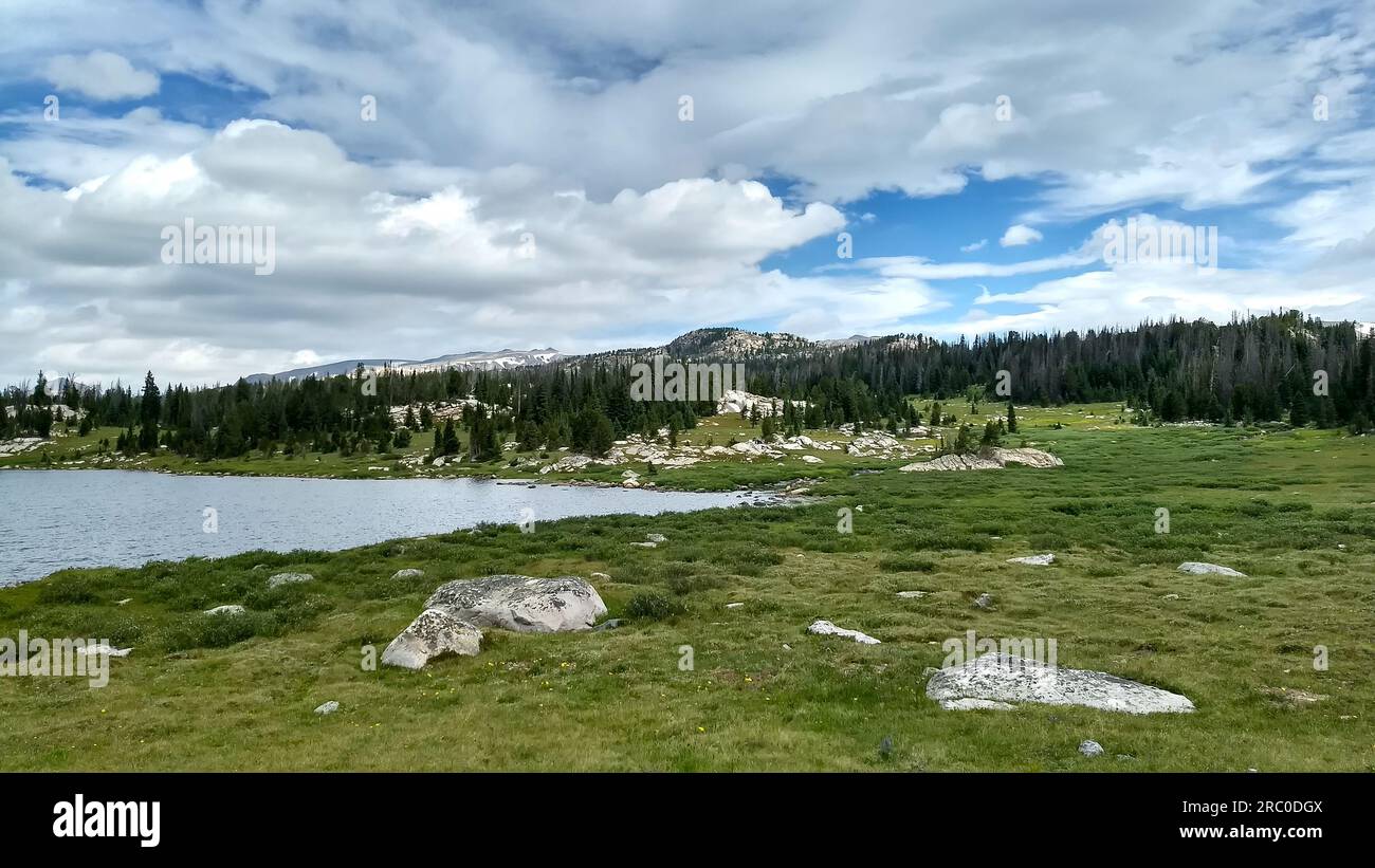 Little Bear Lake on the Beartooth Highway, northeast of Yellowstone ...