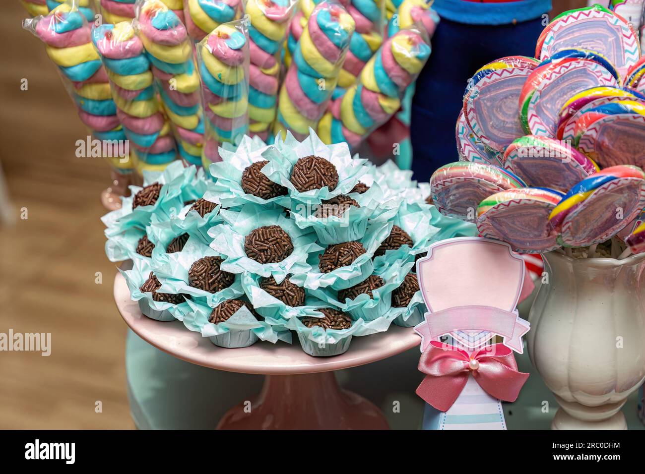 homemade Brazilian sweetie brigadeiro served at birthday parties Stock ...