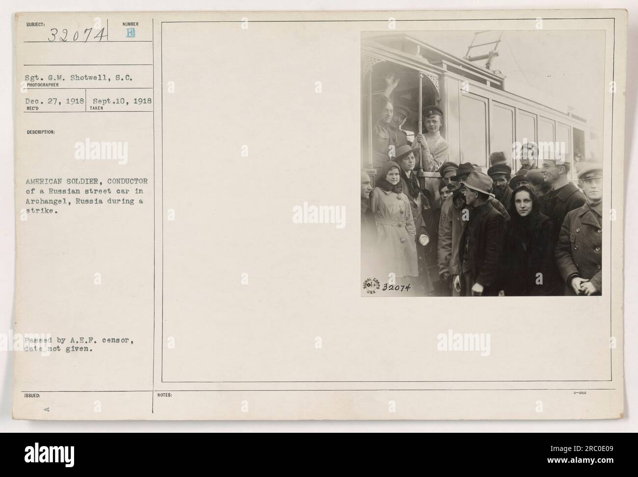 Sergeant G.M. Shotwell, a Signal Corps soldier, photographed an ...