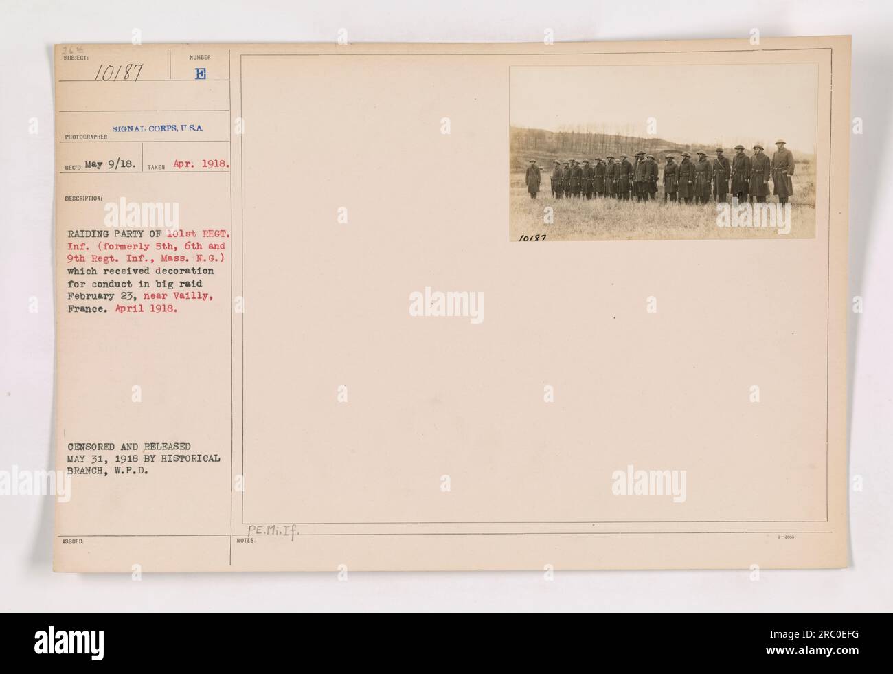 Raiding party 101st regiment infantry hi-res stock photography and ...