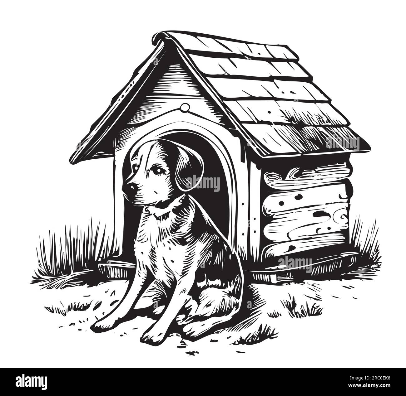 Doghouse Black and White Stock Photos & Images - Alamy