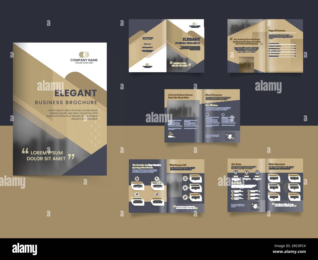 Double fold leaflet Stock Vector Images - Alamy