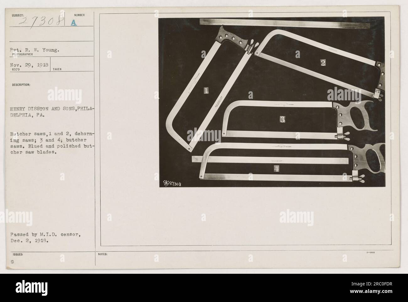 Pvt. R. W. Young from Philadelphia is seen in this photo dated November ...