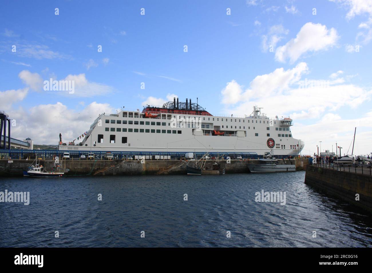 New Manx Man ferry arrives in Douglas Harbour Stock Photo - Alamy