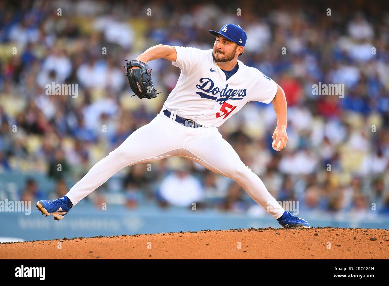 LOS ANGELES, CA - JULY 08: Los Angeles Dodgers pitcher Alex Vesia (51 ...