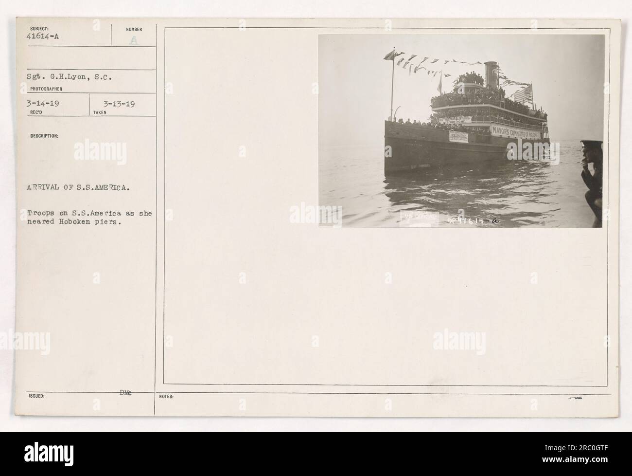Troops are seen on board the S.S. America as the ship approaches the ...