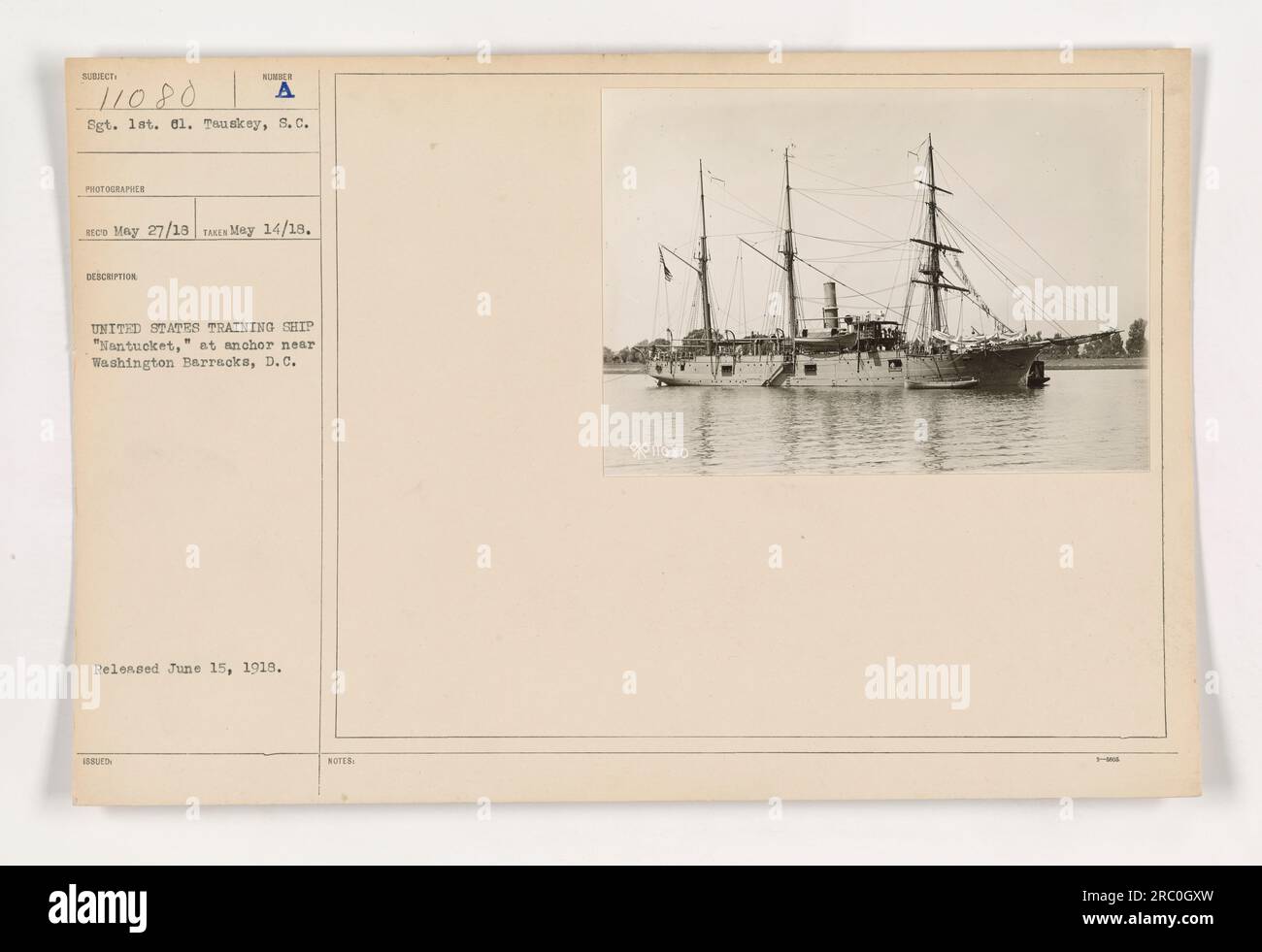 Sergeant 1st Class Tauskey on board the USS Nantucket, an American ...