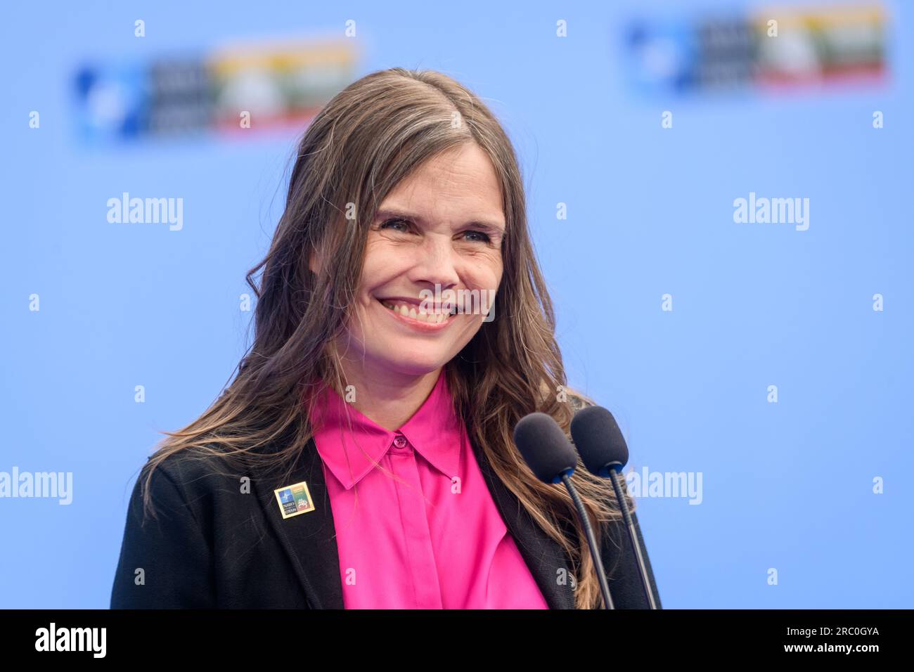 VILNIUS, Lithuania. 11th July, 2023. Katrin Jakobsdottir, Prime ... VILNIUS, Lithuania. 11th July, 2023. Katrin Jakobsdottir, Prime ...