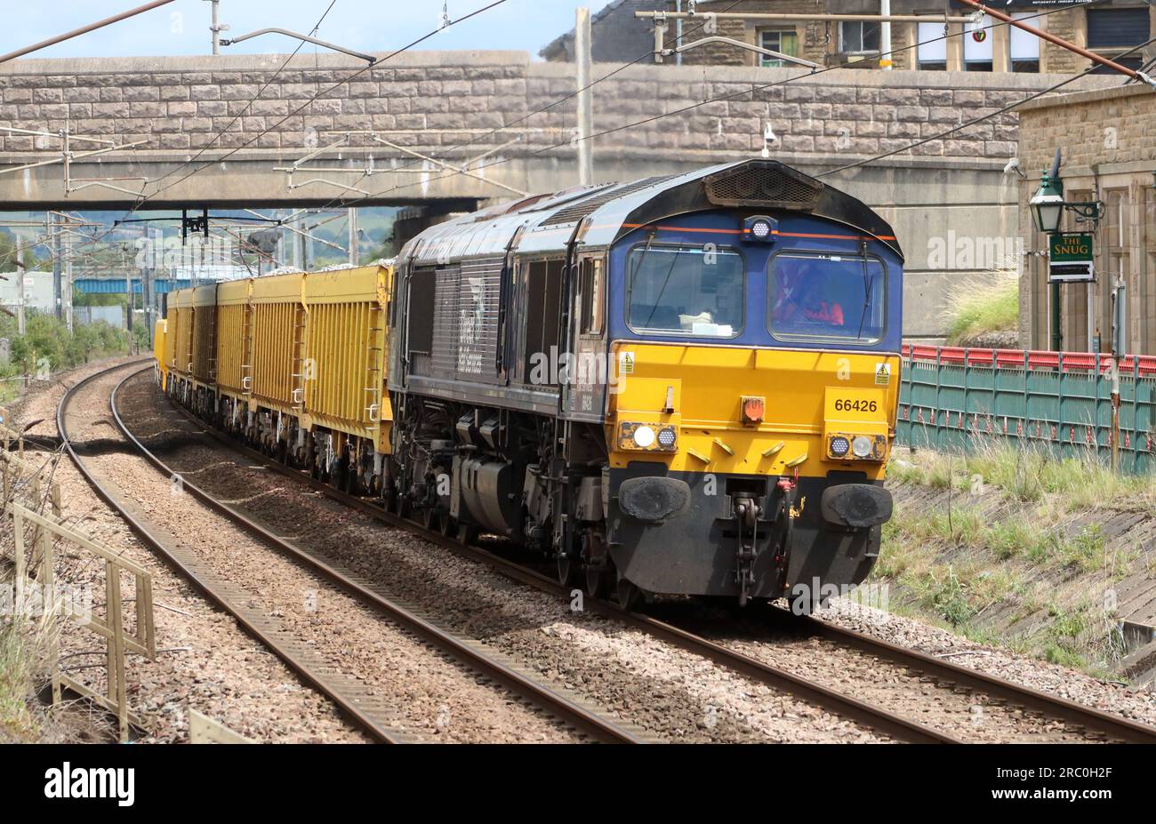 Direct Rail Services class 66 loco on West Coast Main Line passing ...