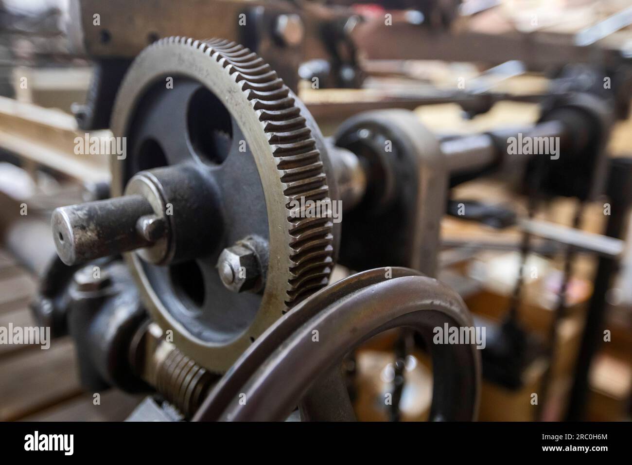 Detroit, Michigan - Detail of a printing press at Amos Kennedy's ...