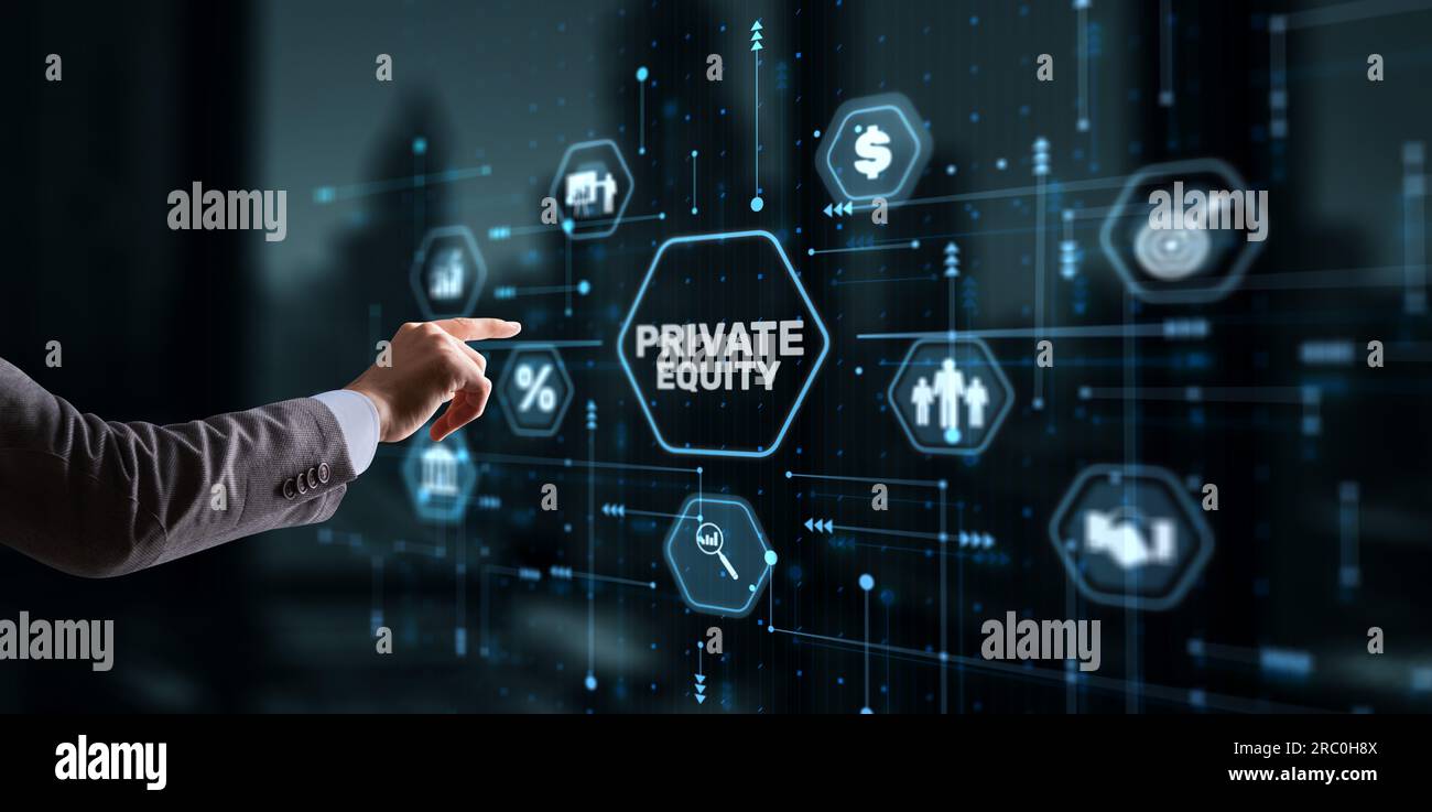Private equity investment business concept. Technology Internet concept ...