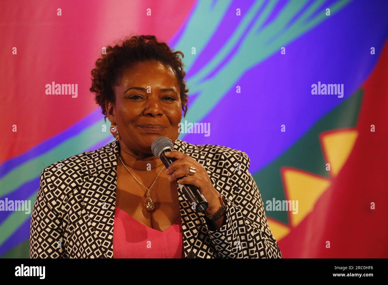 Portrait of Margareth Menezes brazilian Minister of Culture and popular ...