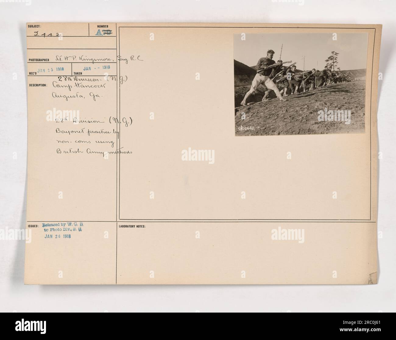 American soldiers practicing bayonet techniques hi-res stock ...