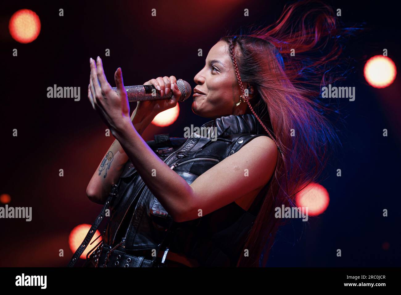 Argentine singer Emilia Mernes performs on the Auditorium Stravinski ...