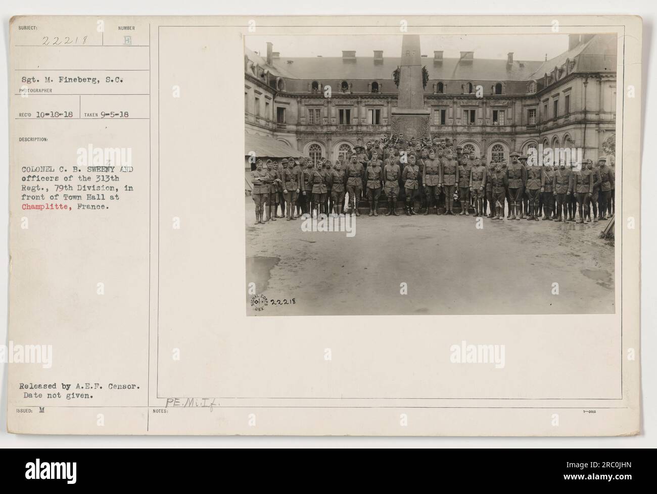 313th regiment hi-res stock photography and images - Alamy