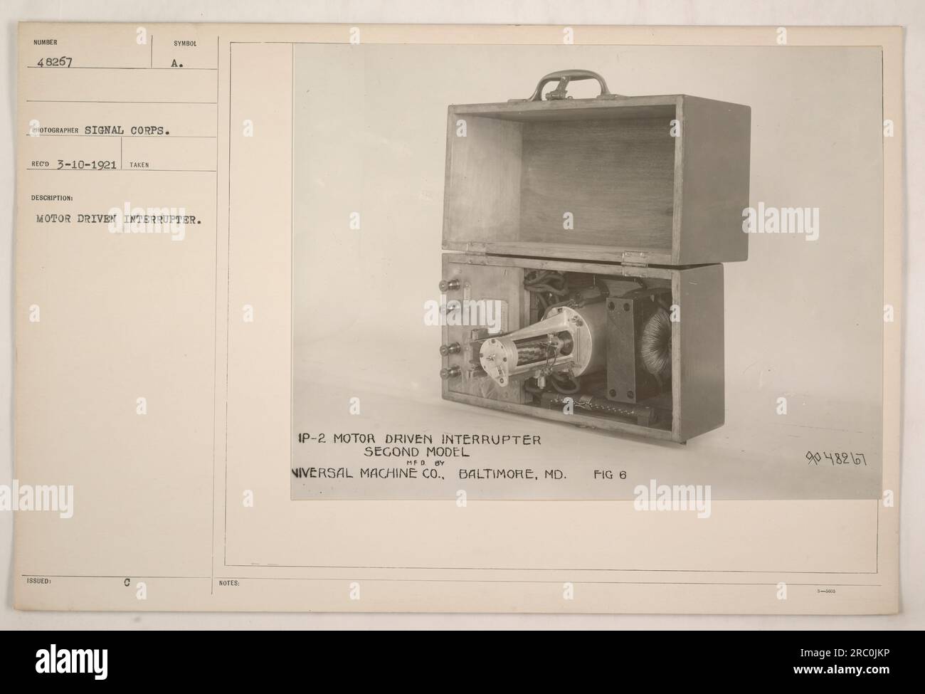Photograph of a motor driven interrupter (number 48267) taken by the ...