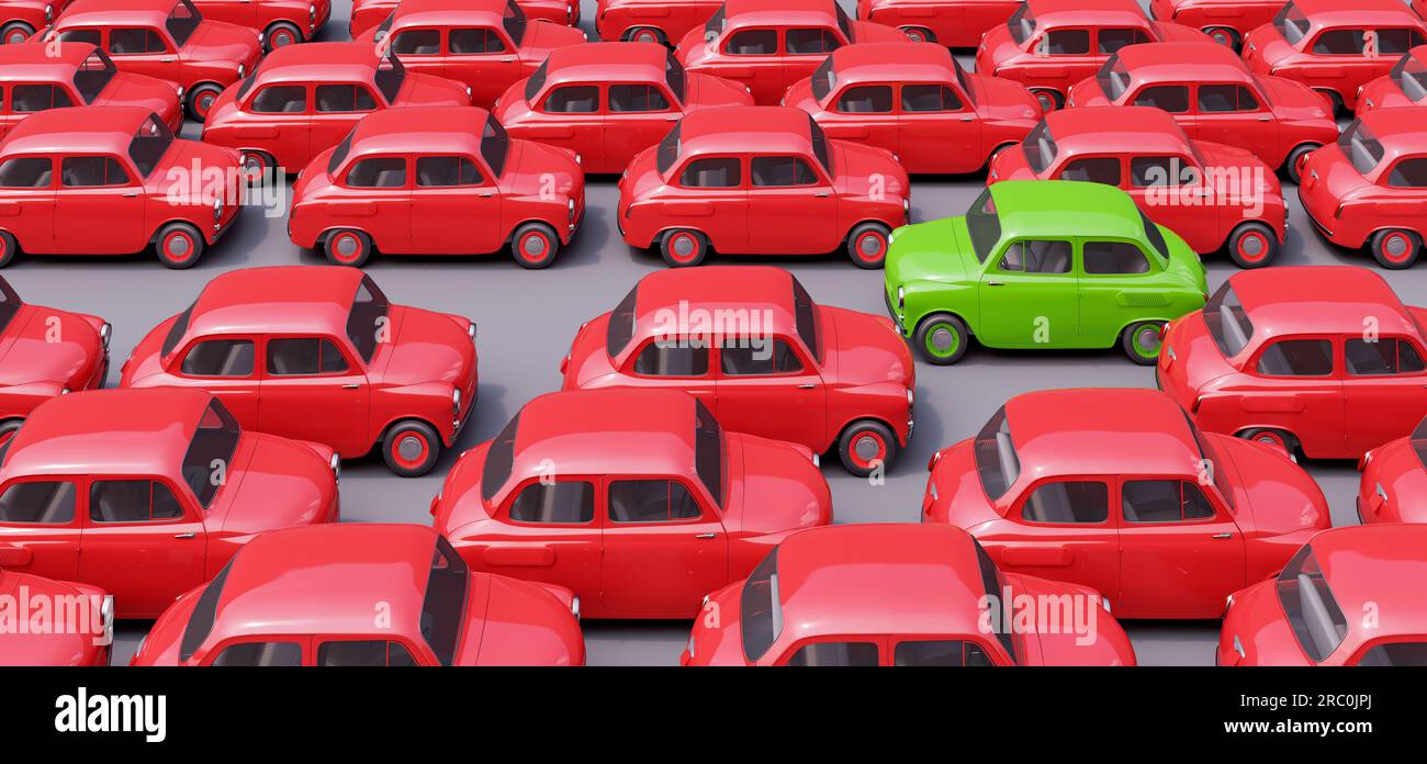 Green car goes going in the opposite direction. Think differently and ...