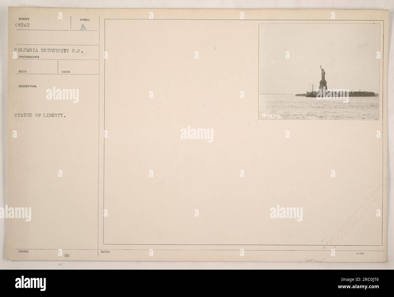 Image: Statue of Liberty in New York City during World War One. Caption ...