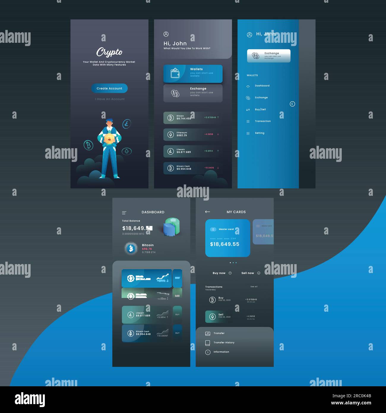 Money dashboard app Stock Vector Images - Alamy