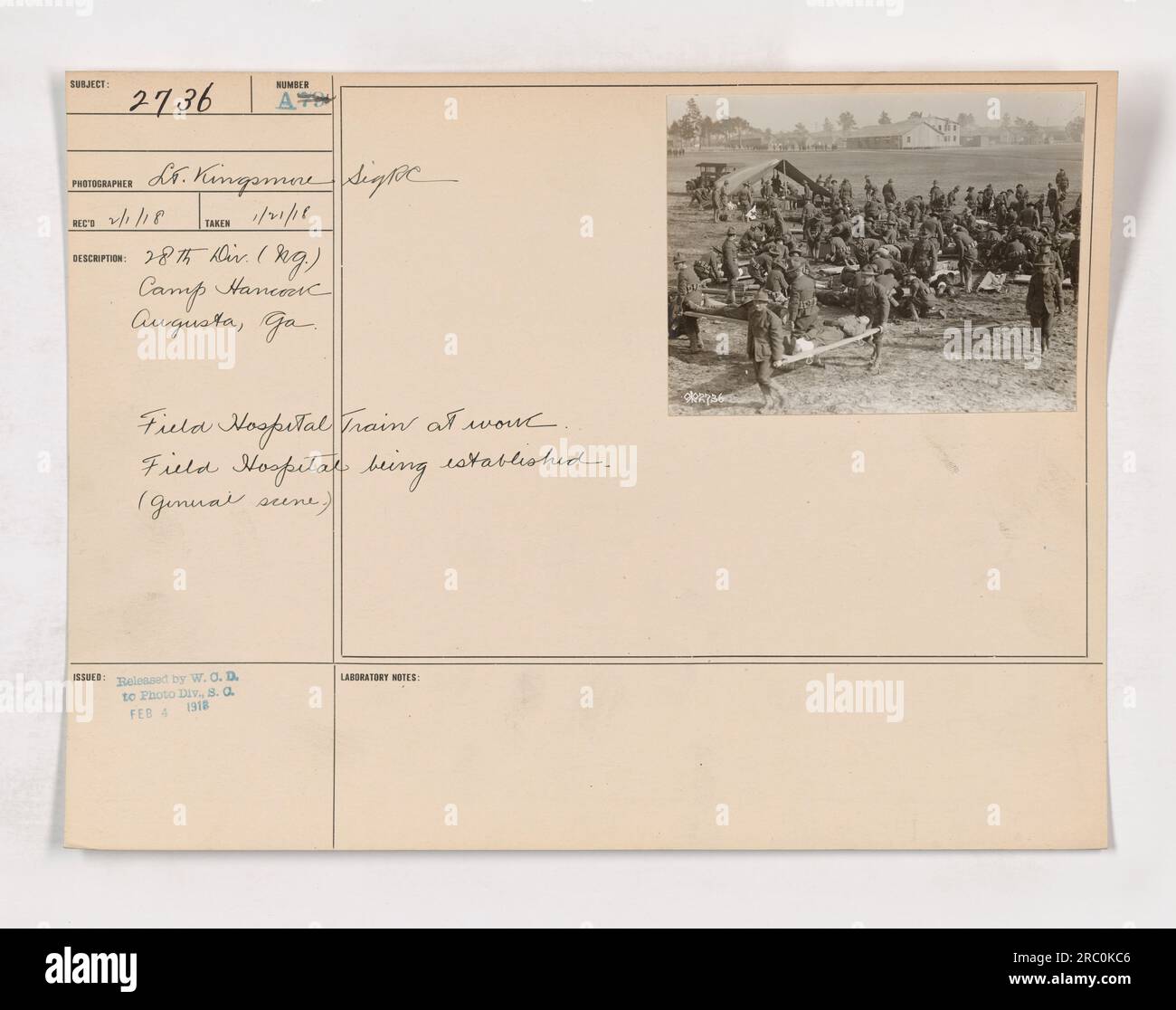 "Field hospital train at work, establishing a field hospital at Camp ...