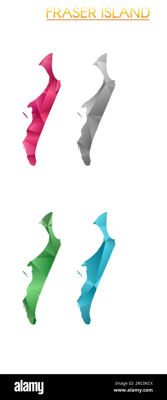 Fraser island map vector vectors hi-res stock photography and images ...