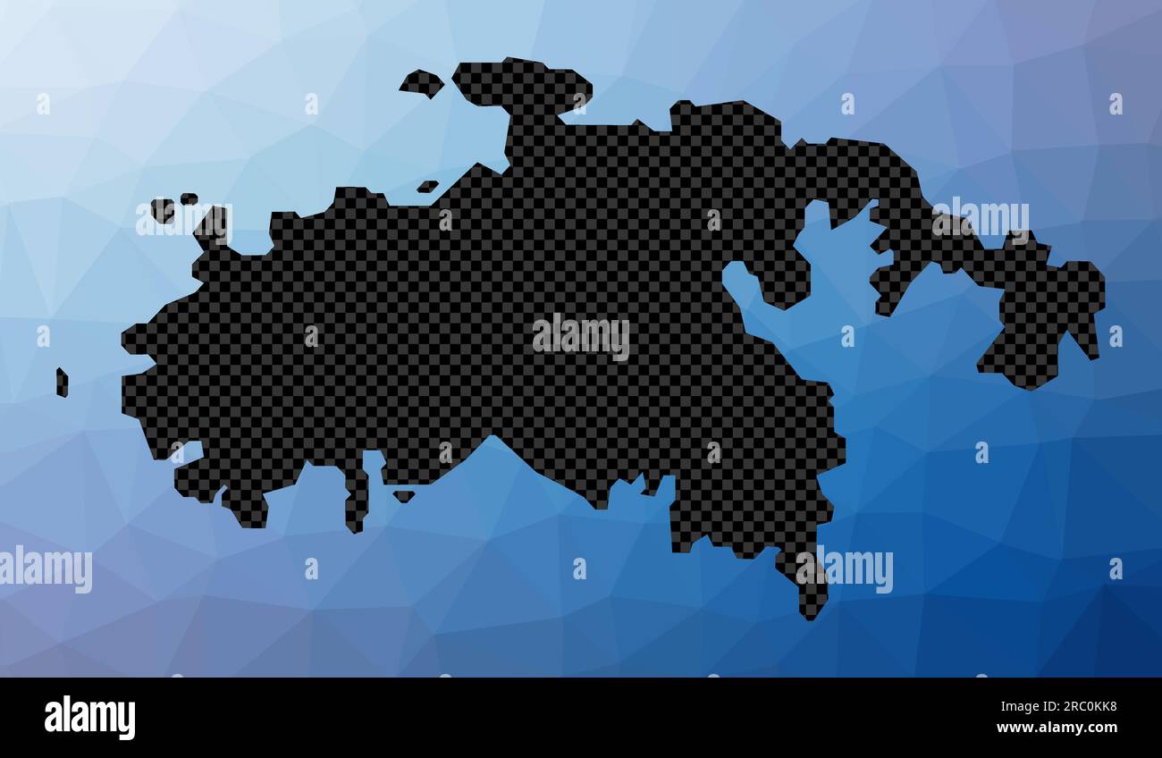 Saint John geometric map. Stencil shape of Saint John in low poly style ...
