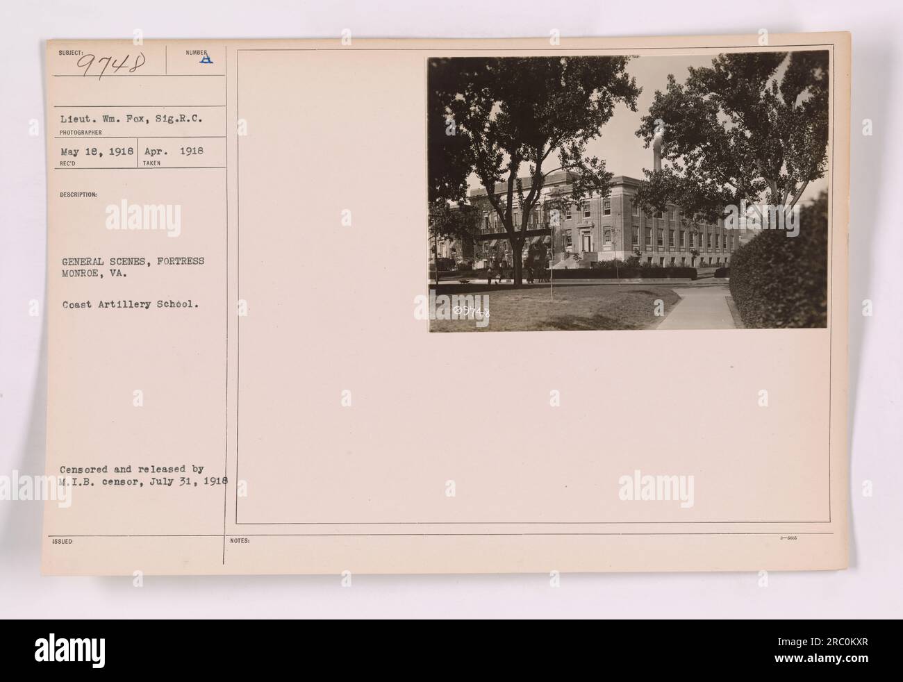 Soldiers at the Coast Artillery School in Fortress Monroe, Virginia, in ...