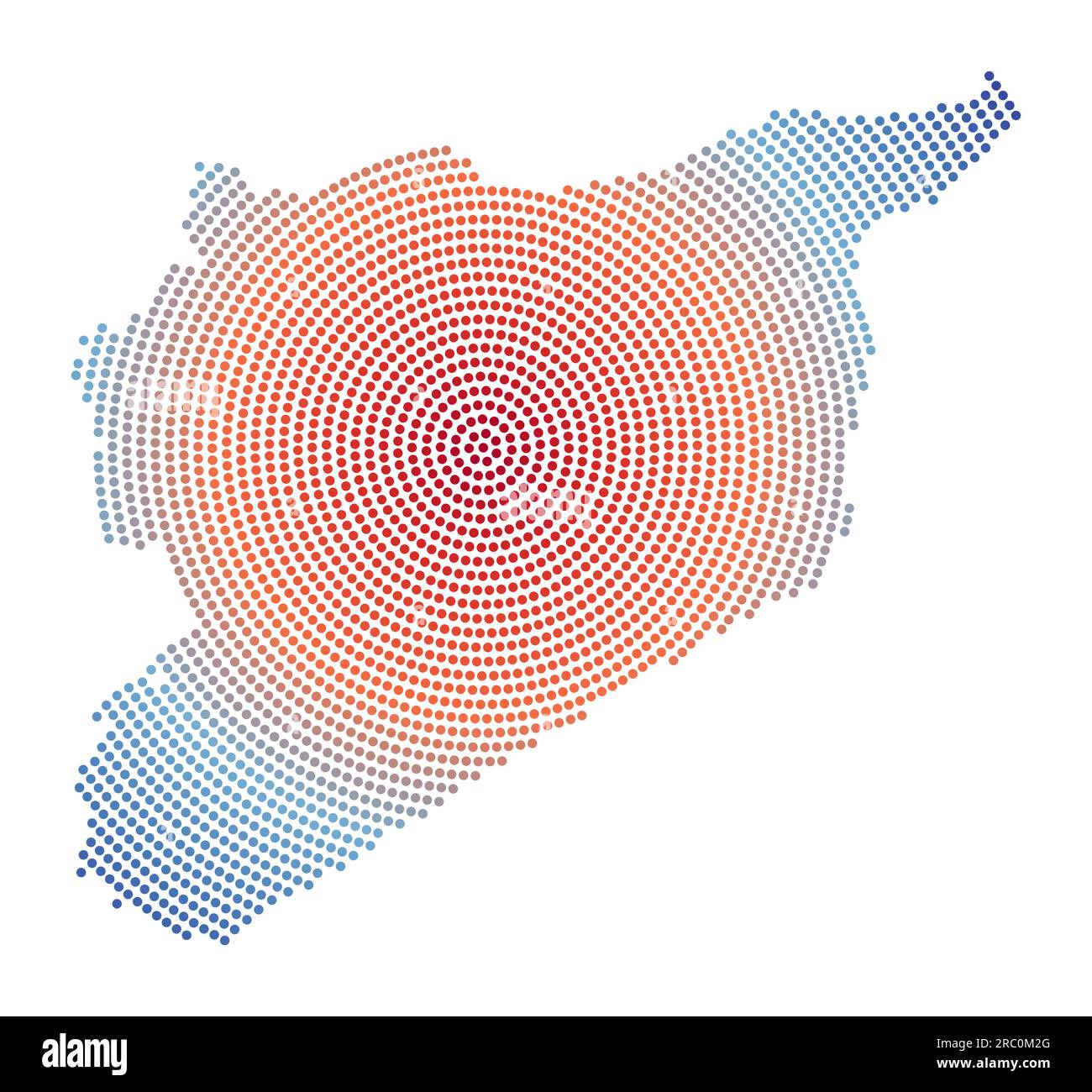 Syria dotted map. Digital style shape of Syria. Tech icon of the ...